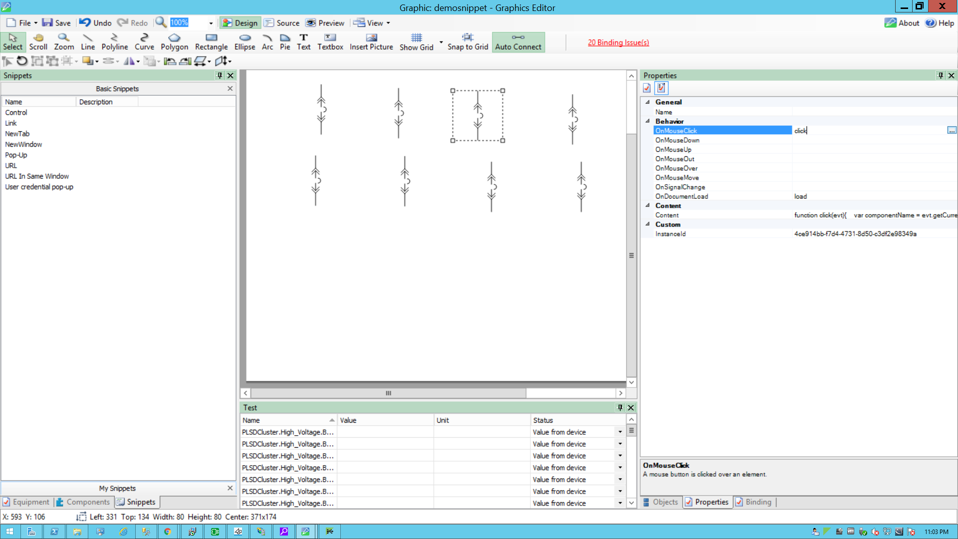 NewTab snippet example