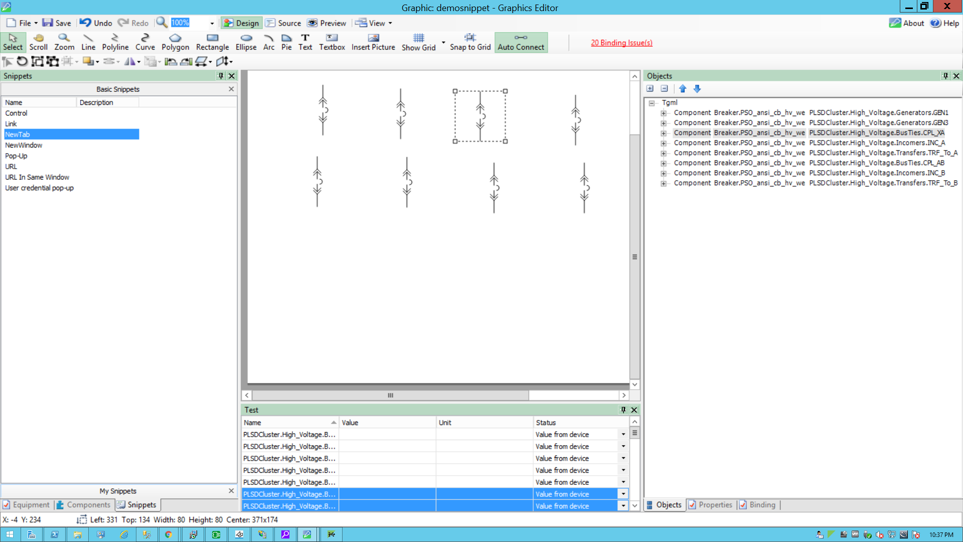 NewTab snippet example