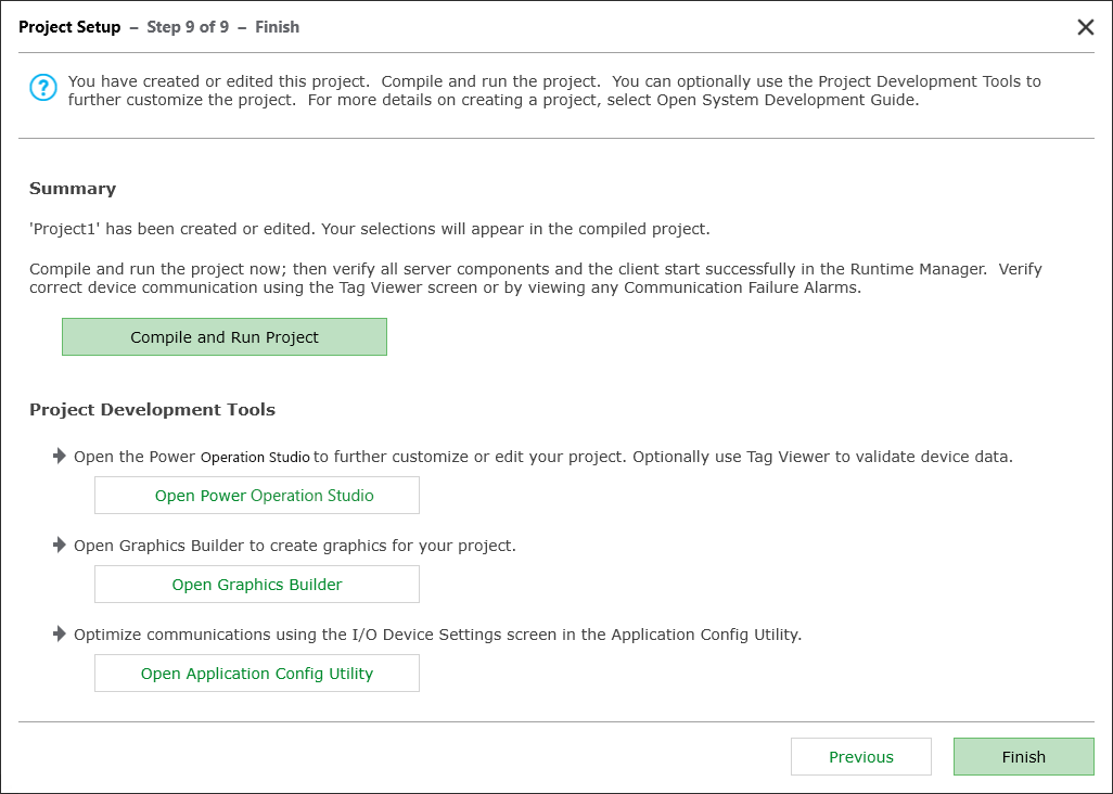 Project Setup: Final Page