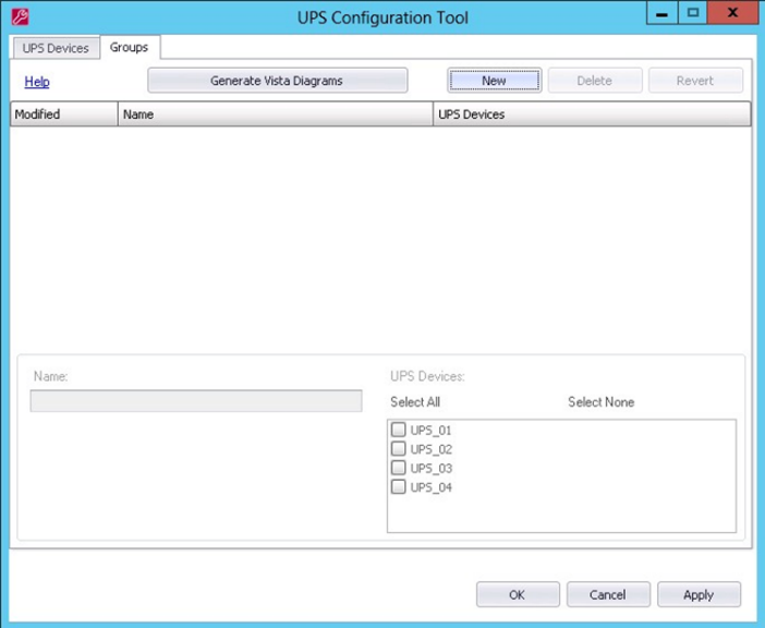 Configuring UPS groups