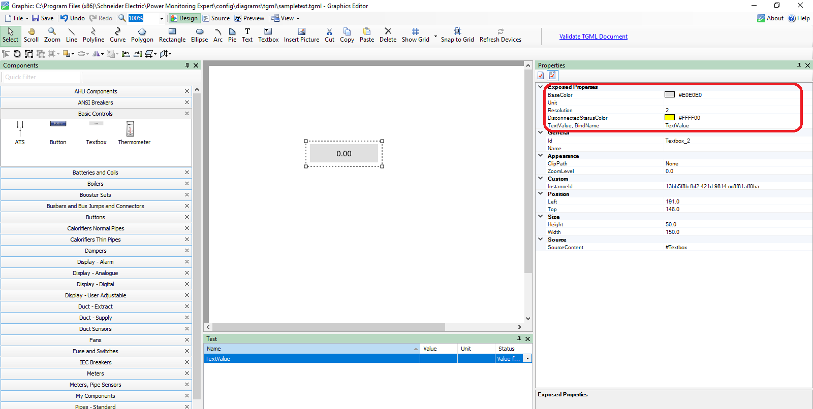 Configuring Textbox Components