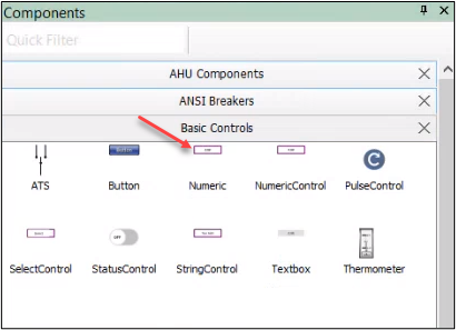 Configuring Numeric components