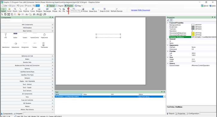Previewing TGML Write Operation graphics