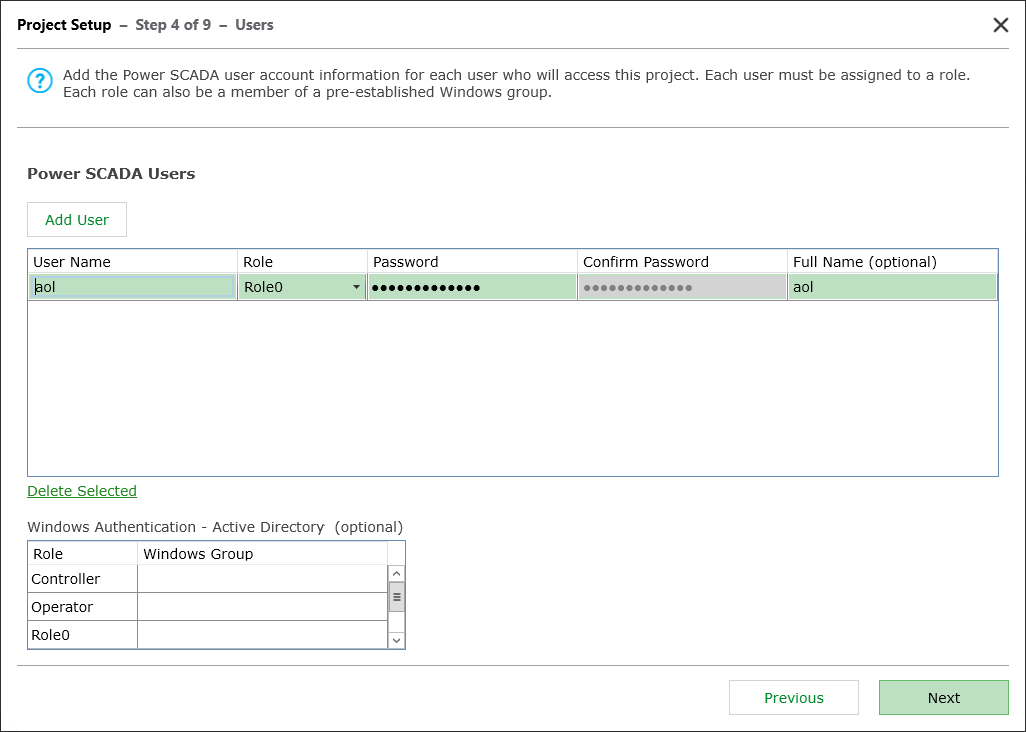 Project Setup: Users