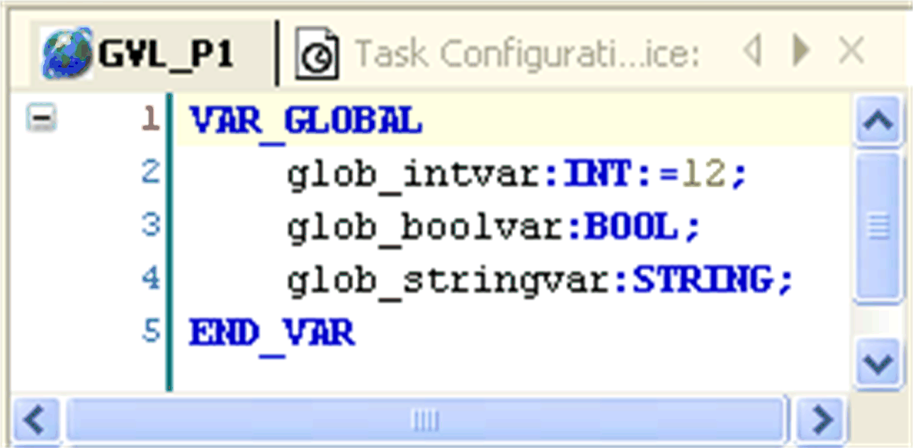 Global Variables List (GVL) Editor
