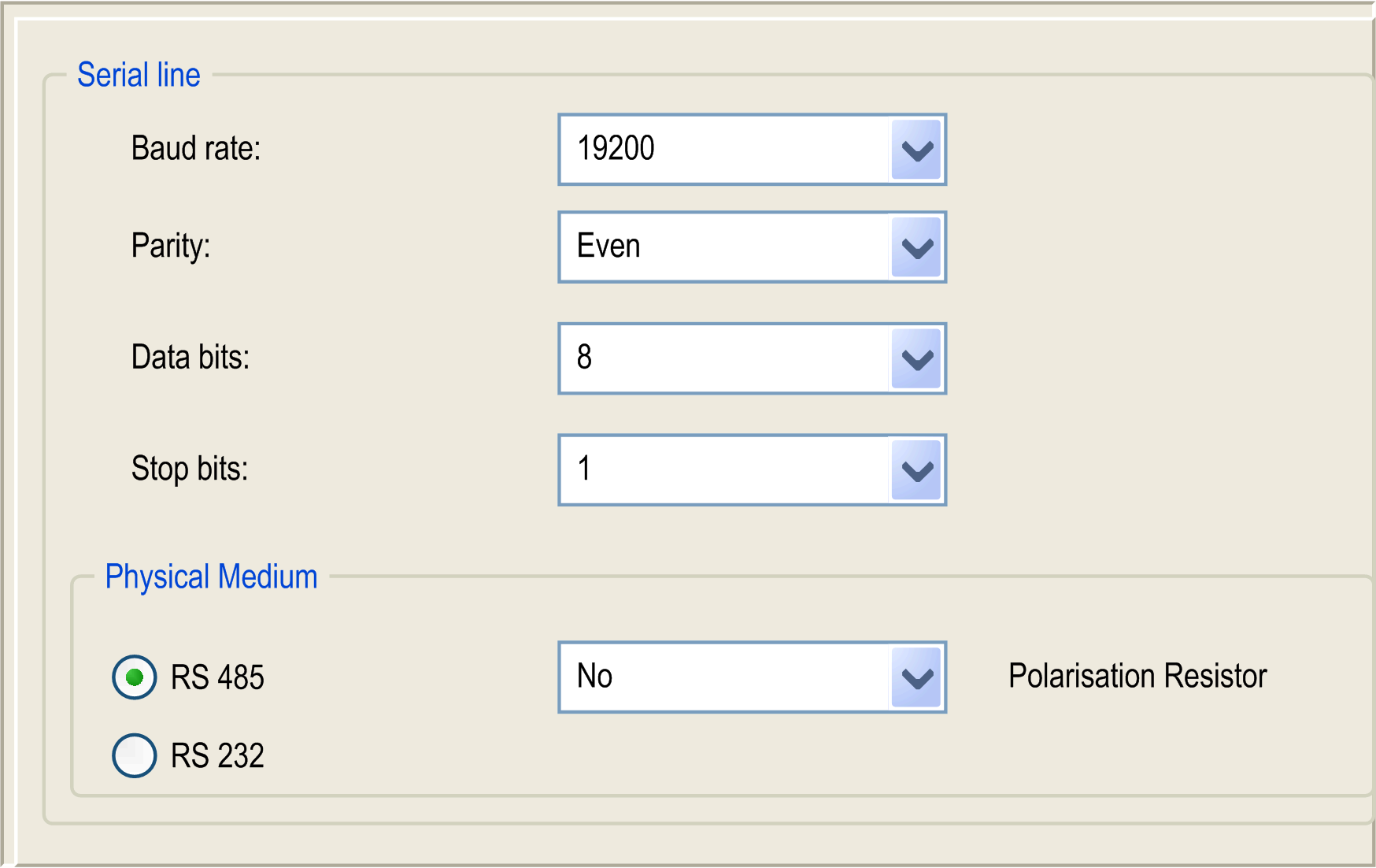 Serial Line Configuration
