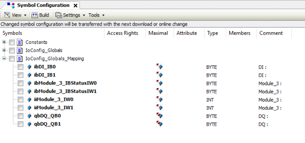 OPC UA Server Symbols Configuration