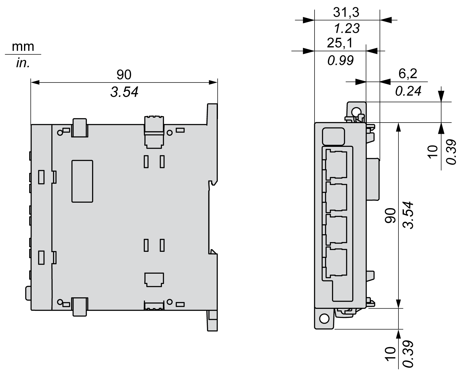 Caractéristiques du TM4ES4
