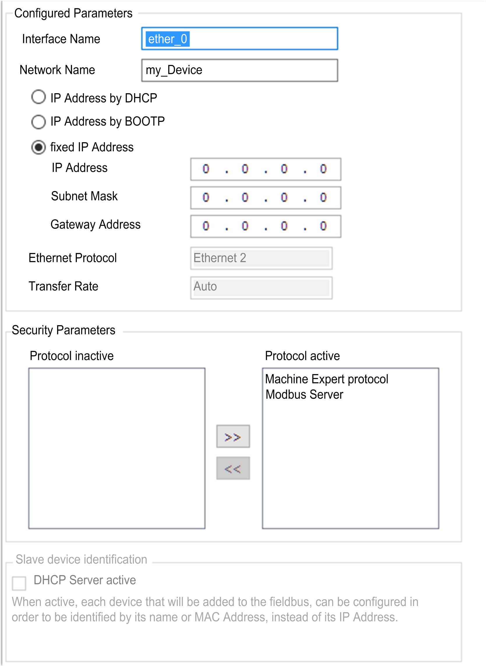 IP Address Configuration