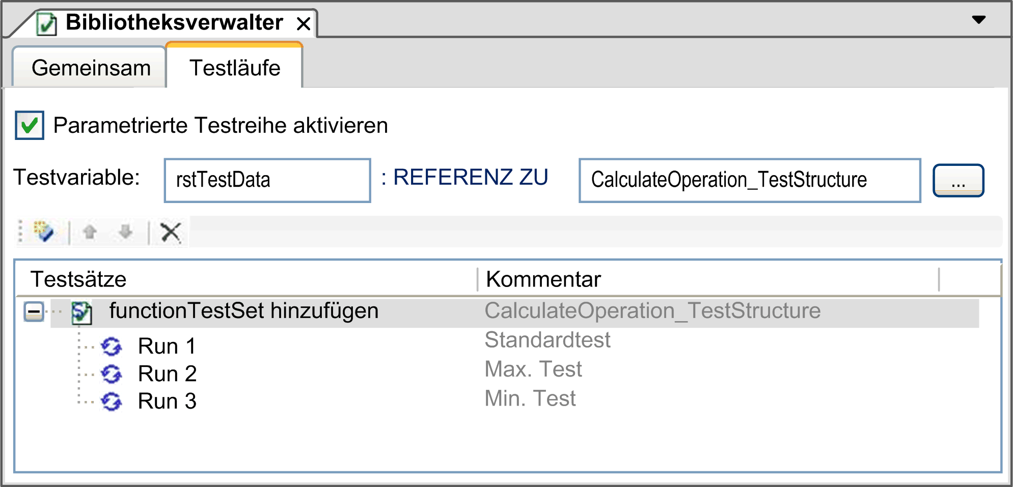 Bearbeiten von Testfällen