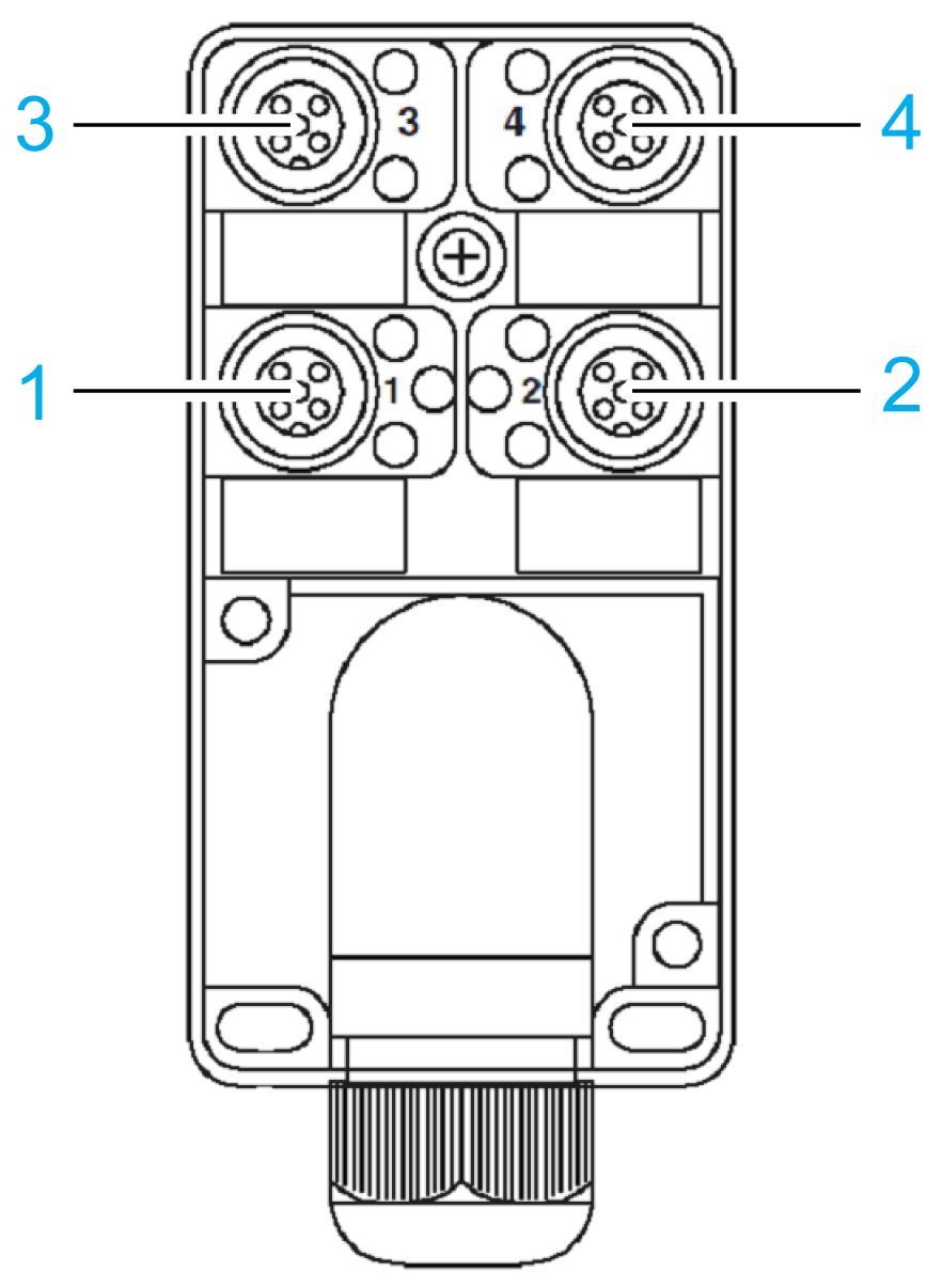 Lexium 62 ILM Digital I/O Module - Electrical Connections