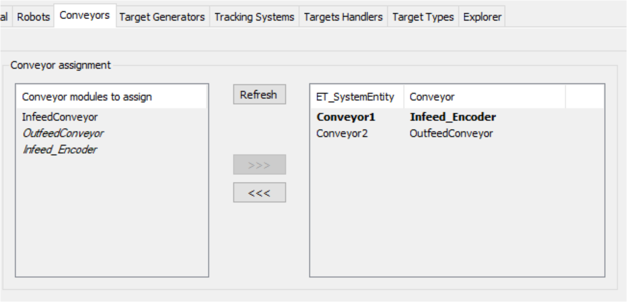 How to Use Conveyor of Node Type 'Physical Encoder' in RobotCell Module