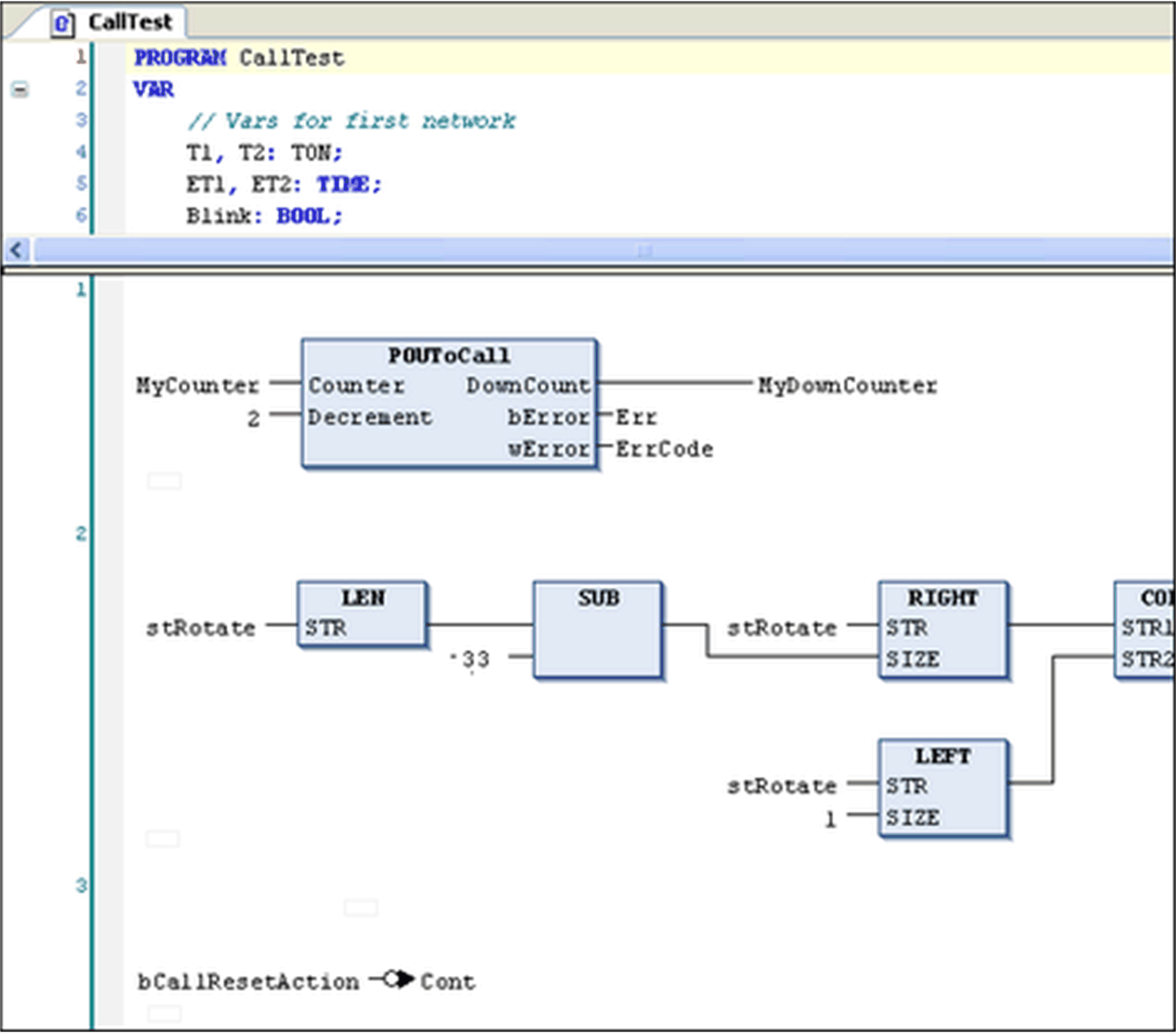 Working in the FBD and LD Editor