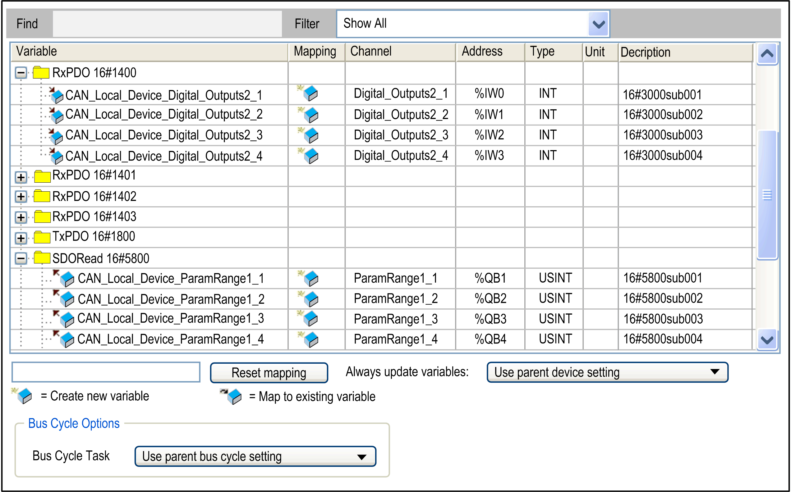 Working with the I/O Mapping Dialog Box
