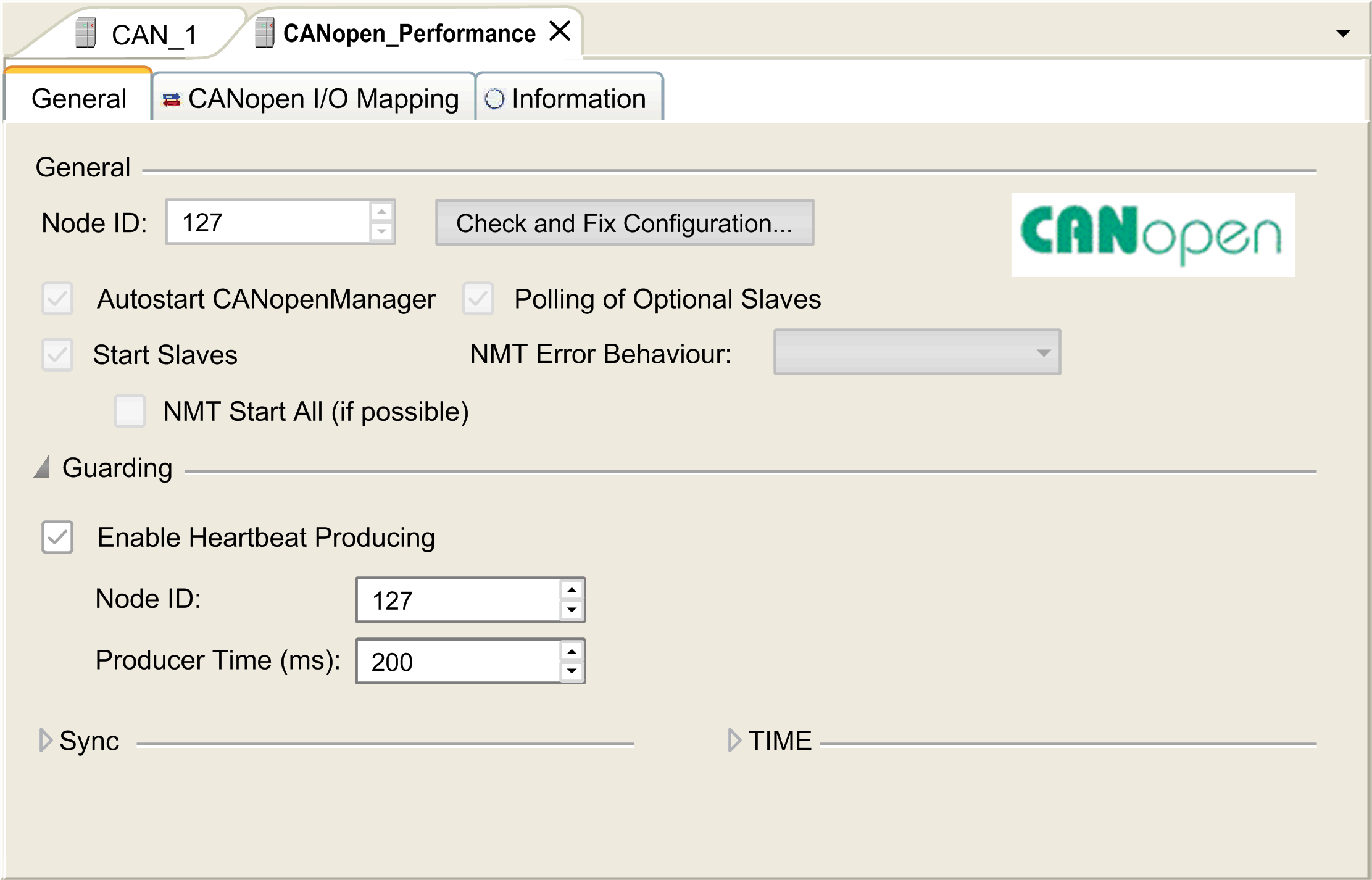 Configuring the CANopen Interface of the Controller