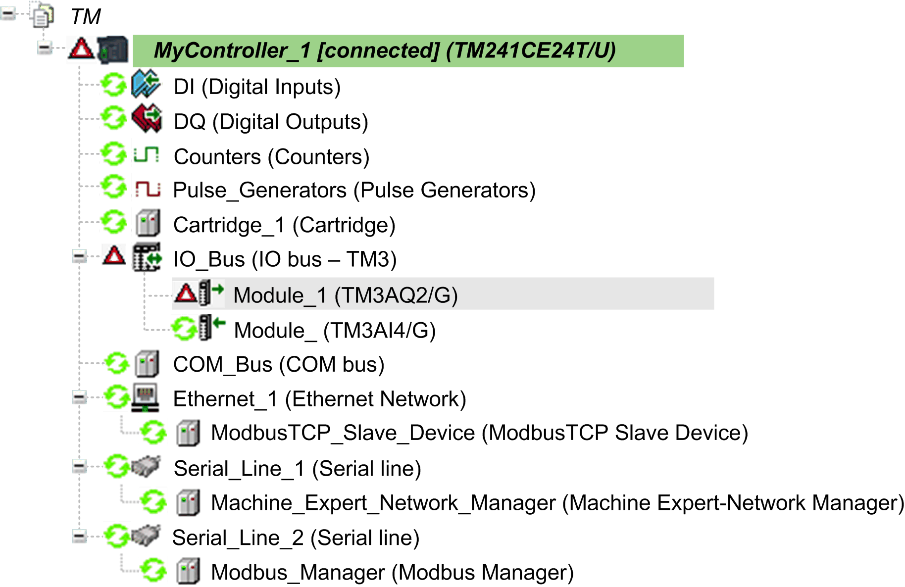 TM3 I/O Configuration General Description