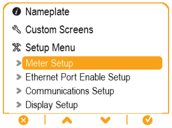 Meter setup using your display